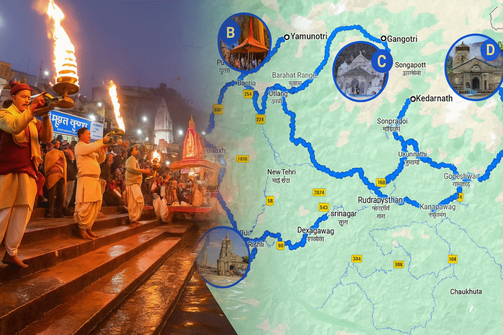 Char Dham Yatra Route from Haridwar - Travel Vaidya